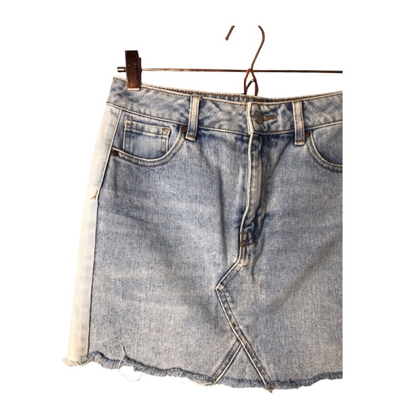 PacSun | Skirts | Pacsun Light Wash Denim Mini Skirt White Side Stripe ...